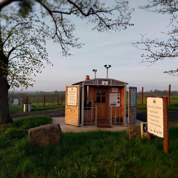 Wild cow dairy coffee cabin and organic milk vending machine